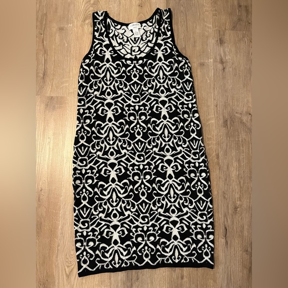 Dresses | Elegant Black And White Patterned Dress | Poshmark